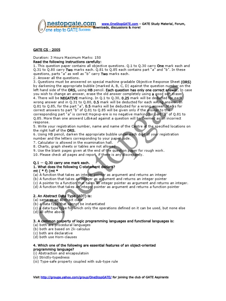 GATE Sample Paper 2 | PDF | Transmission Control Protocol | Routing