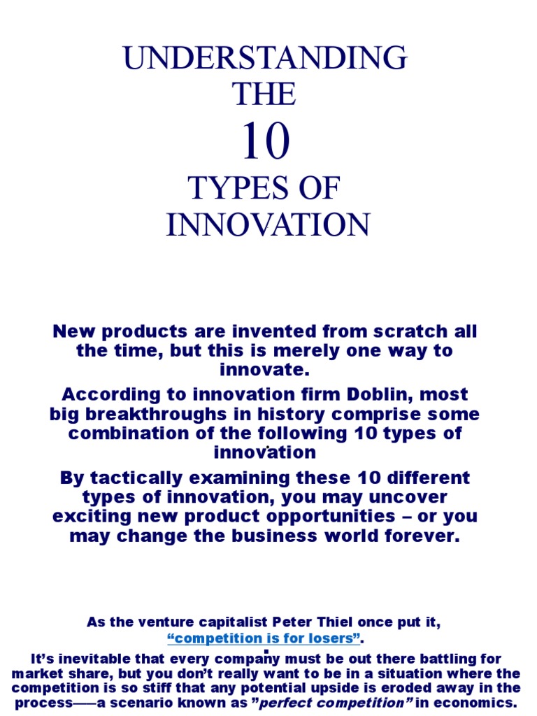 The 10 Types of Innovation | PDF | Innovation | Brand