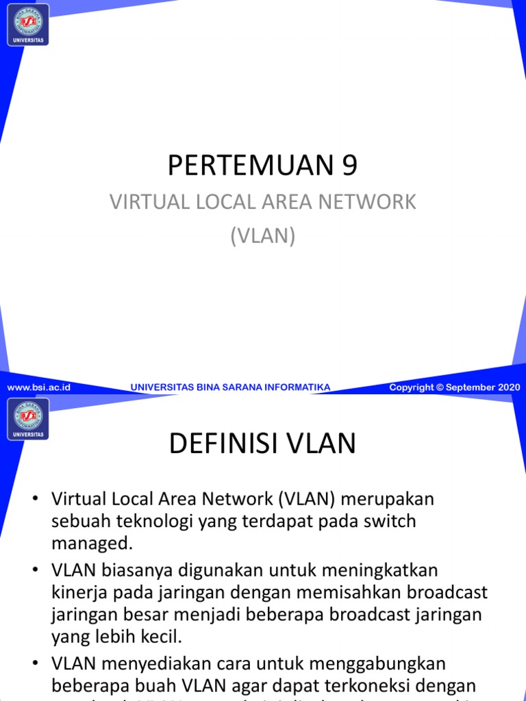Pertemuan 9: Virtual Local Area Network (VLAN) | PDF