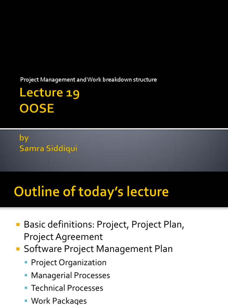 Lecture 19 OOSE PDF | PDF | Unified Modeling Language | Project Management