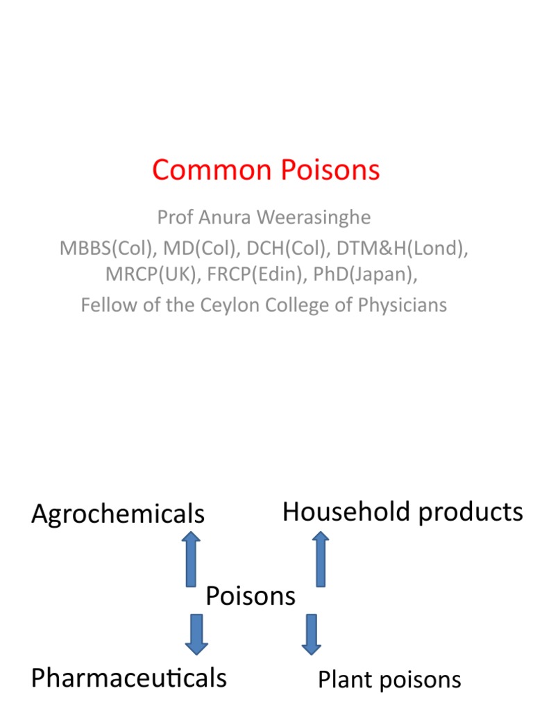 02 - Common Poisons | PDF | Drugs | Medicine