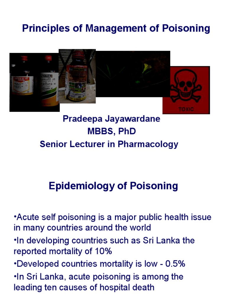 Principles of Management of Poisoning (PMC) | PDF | Methanol | Medical ...