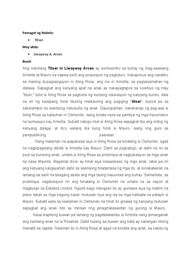 Titser Ni Liwayway Arceo | PDF Titser Ni Liwayway Arceo | PDF