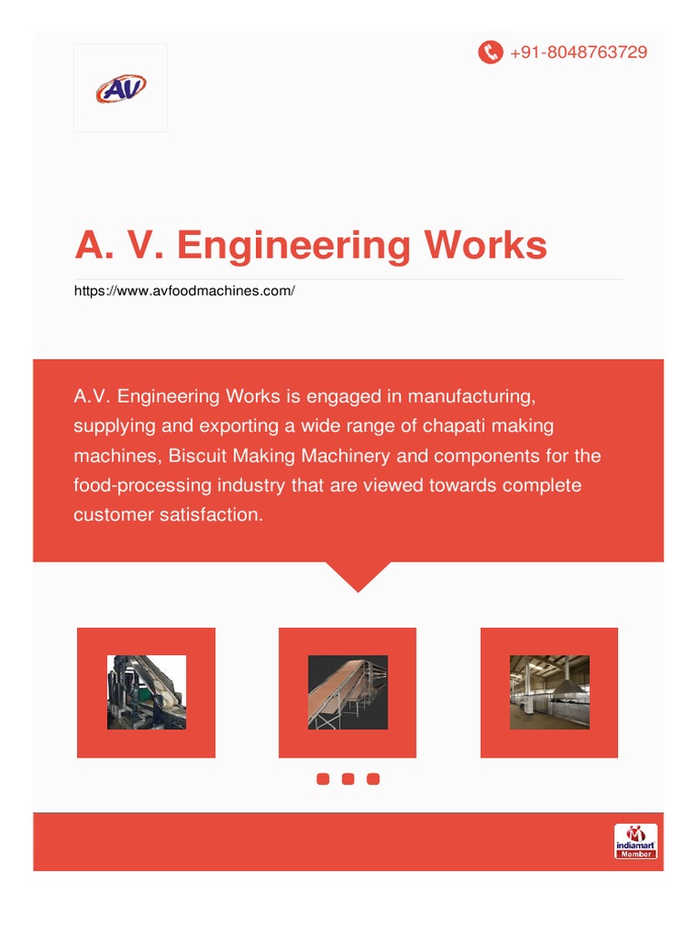 A V Engineering Works | Download Free PDF | Machines | Dough
