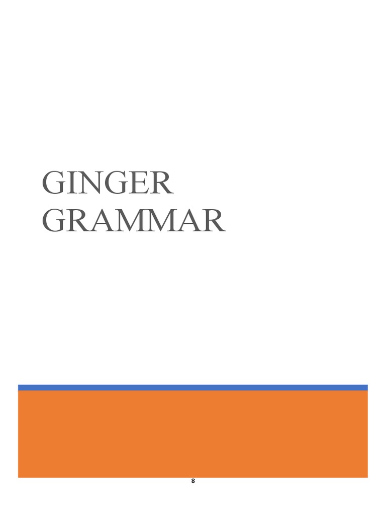 Ginger Grammar | PDF | Verb | Adjective
