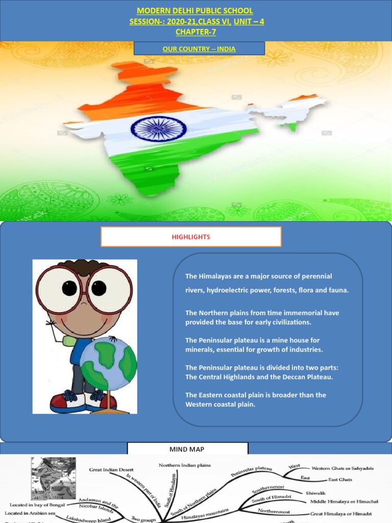 CH-7 Our Country India | PDF | Physiographic Divisions | Earth Sciences