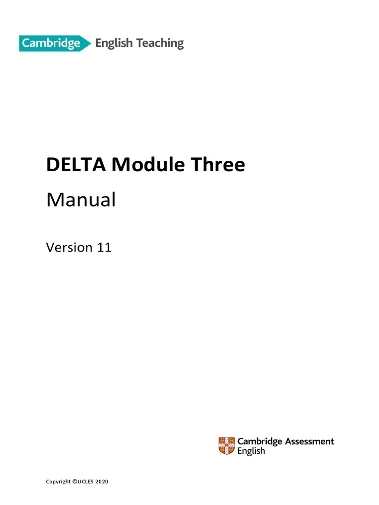DELTA Module Three Manual 2020 | PDF | Test/Examination | Computing And ...