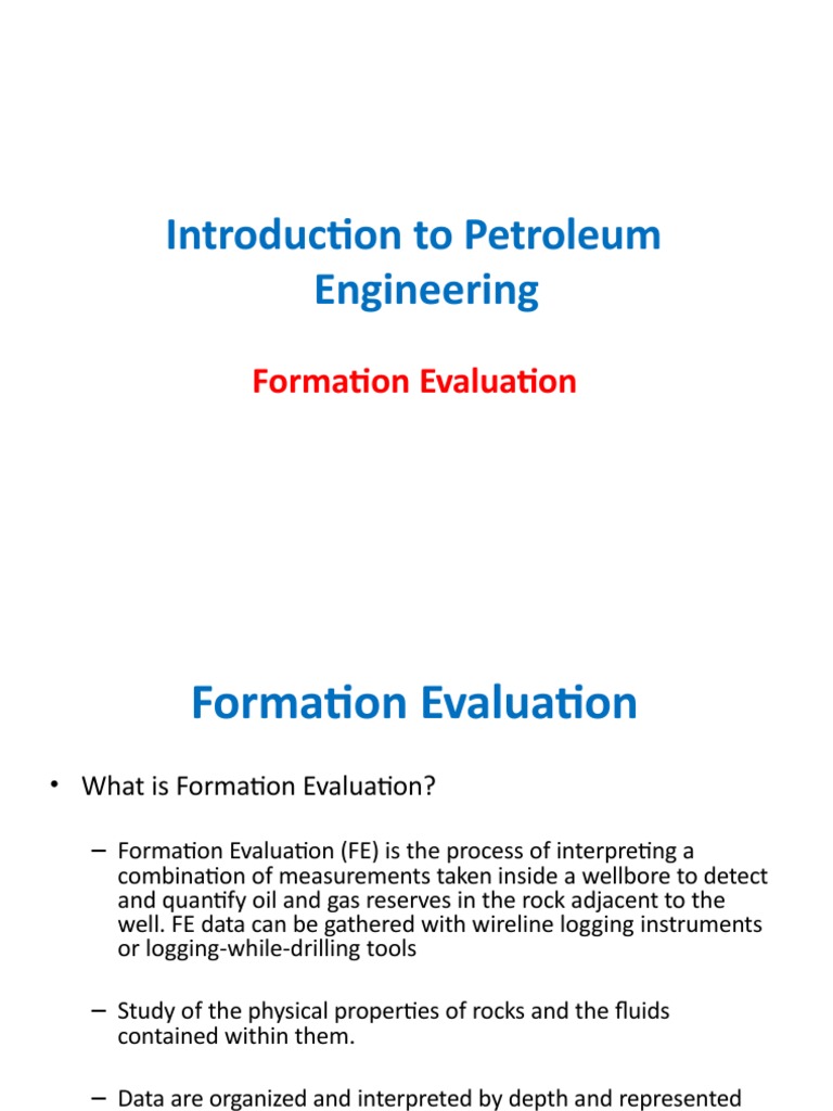Chapter 5 Formation Evaluation | PDF | Physical Sciences | Applied And ...