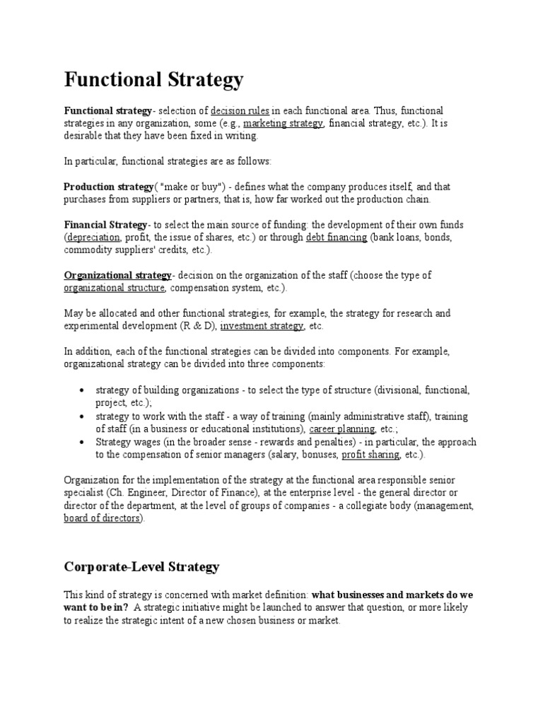 Functional Strategy | PDF | Nokia | Microsoft