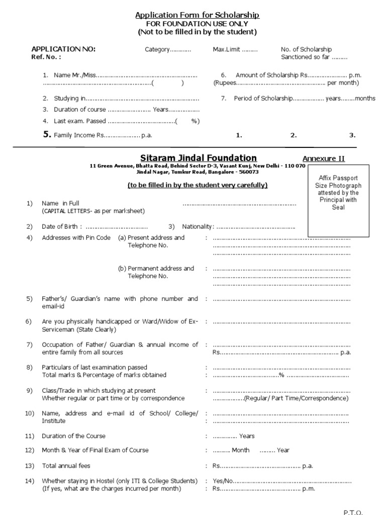 Application Form | PDF | Government | Business