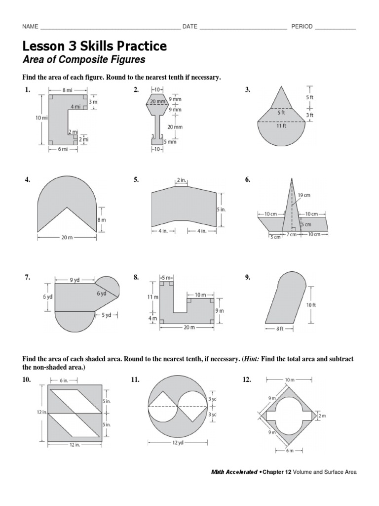 Lesson 3: Area of Composite Figures | PDF