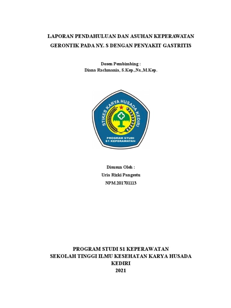 LP Askep Gerontik Gastritis (Uria Rizki Pangestu 201701113) | PDF