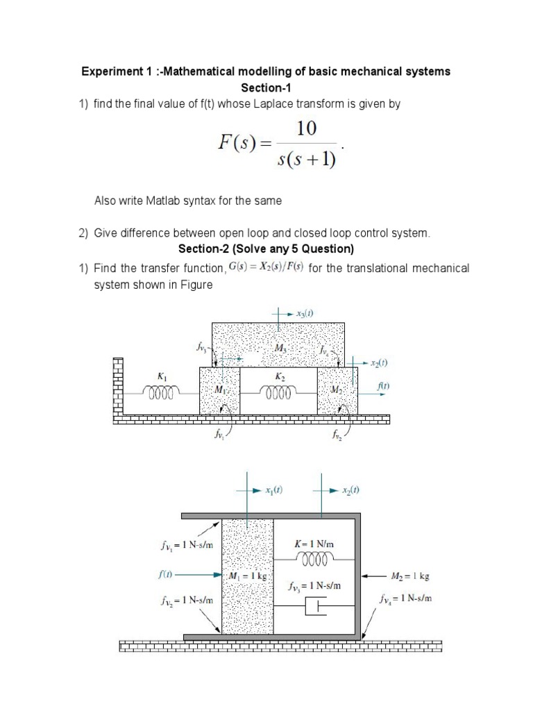 CONTROL SYSTEM Lab Manual | PDF | Valve | Arduino