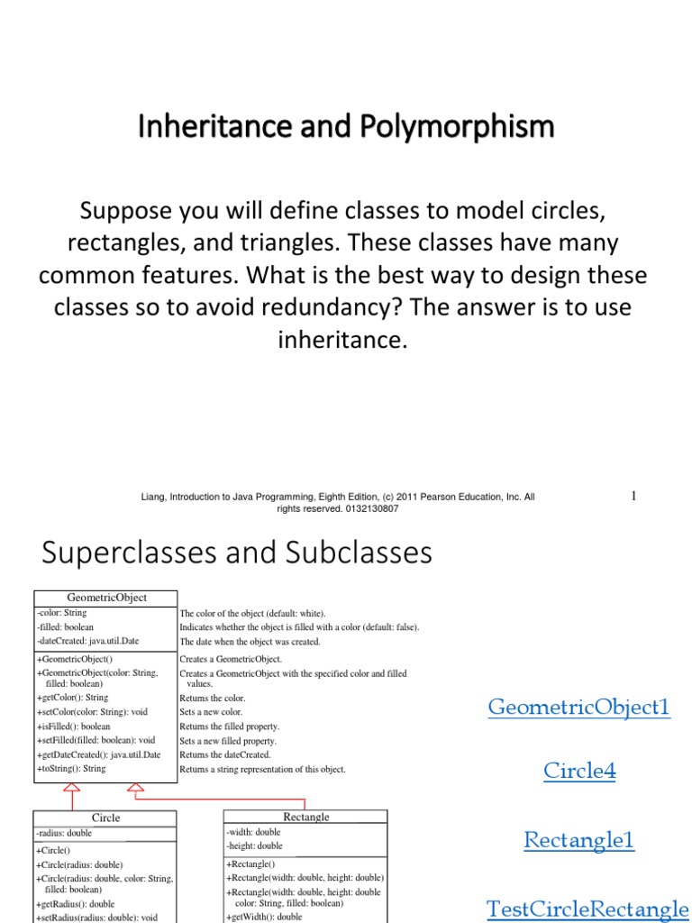 CSE215-B4-Inheritance and Polymorphism PDF | PDF | Method (Computer Programming) | Inheritance ...