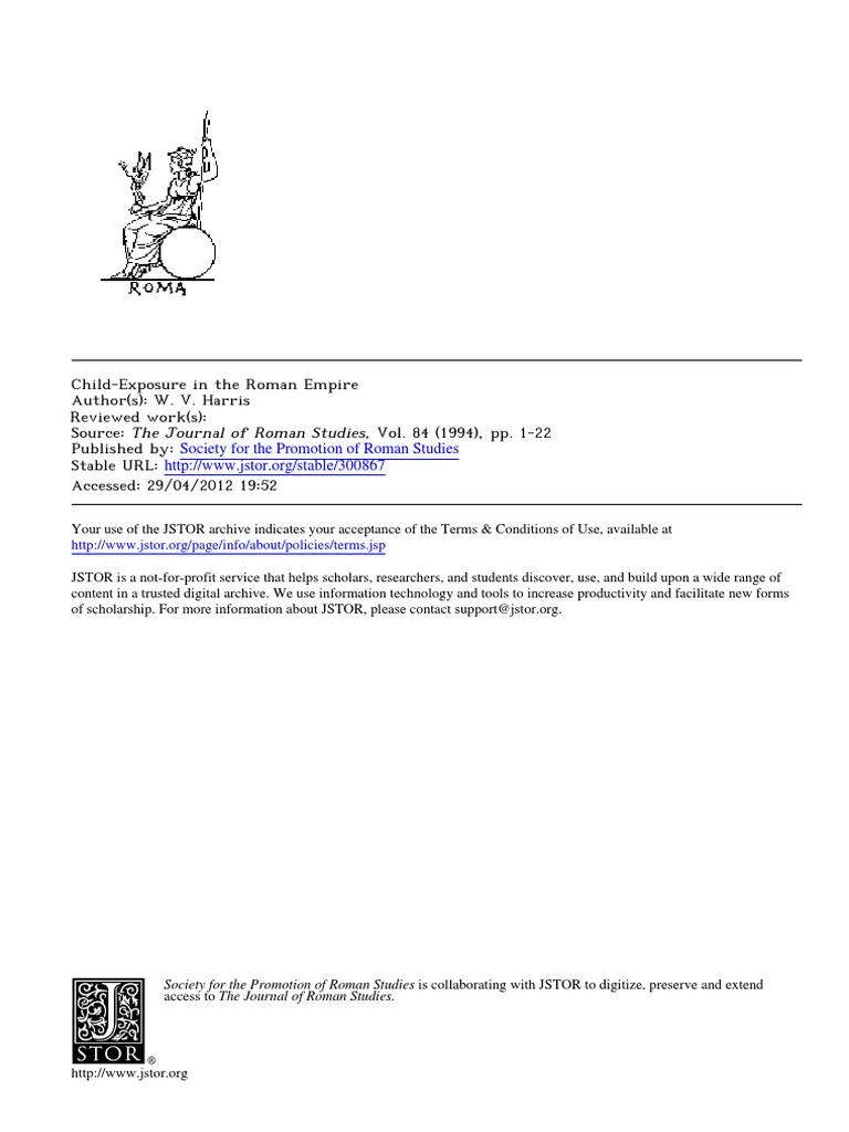 Child-Exposure in The Roman Empire | PDF | Roman Empire | Roman Republic