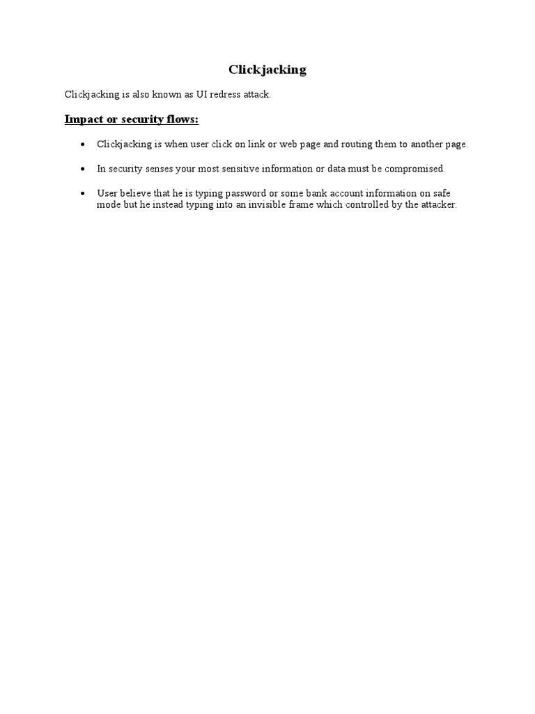 Click Jacking | PDF | Computers