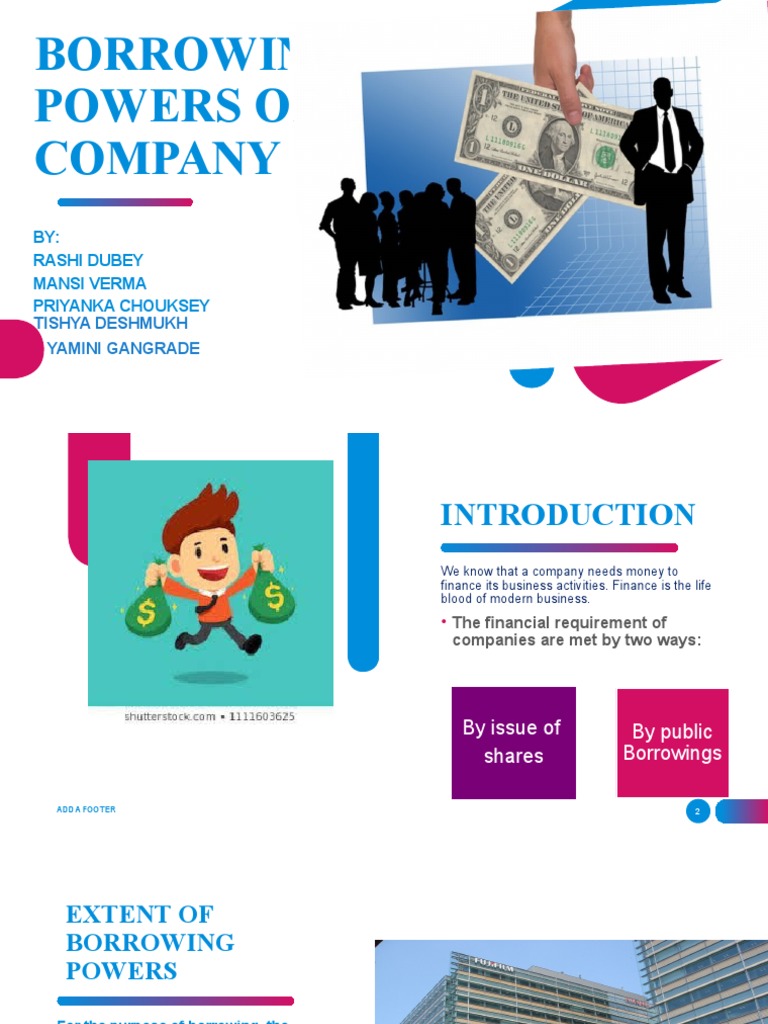 Borrowing Powers of A Company | PDF | Loans | Monetary Economics