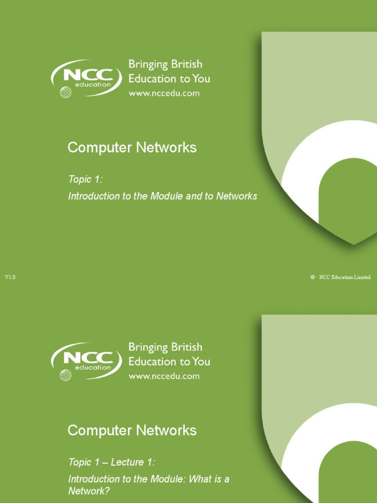 Computer Networks: Topic 1: Introduction To The Module and To Networks | PDF | Osi Model ...