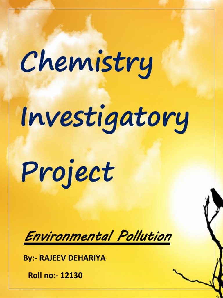 Chemistry Investigatory Project: Environmental Pollution | PDF | Water ...