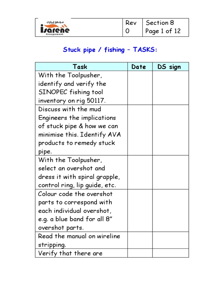08 Stuck Pipe, Fishing | PDF | Pump | Mechanical Engineering