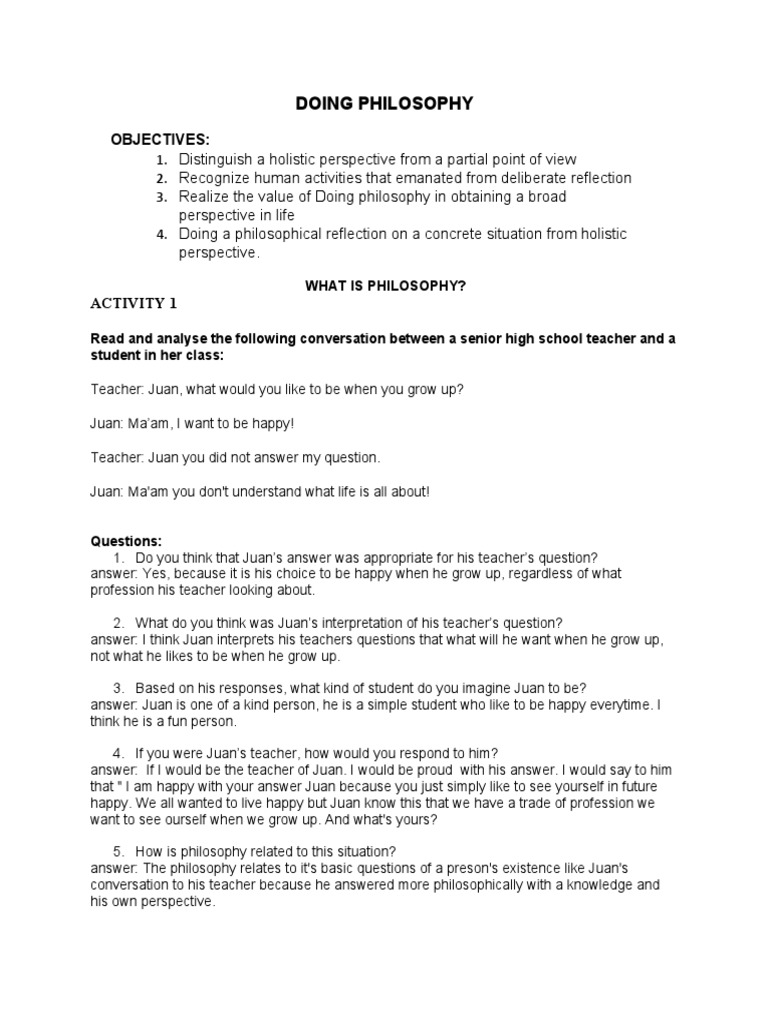 (Template) DOING PHILOSOPHY MODULE | PDF | Wisdom | Thought