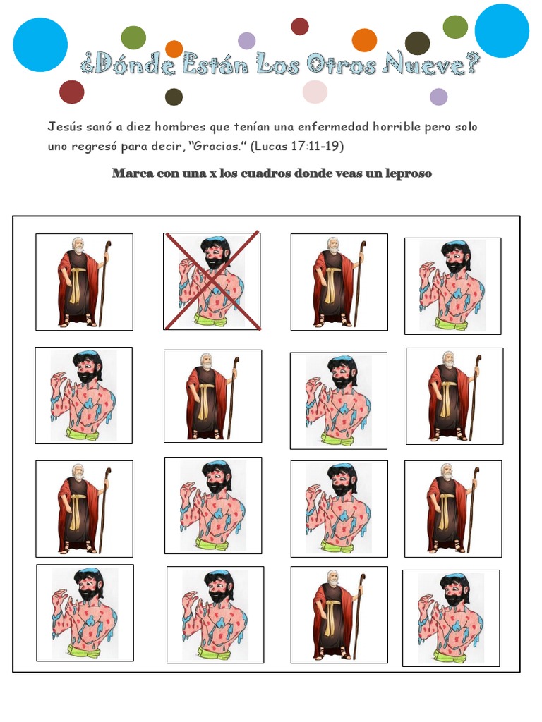 Ejercicios de Los 10 Leprosos | PDF