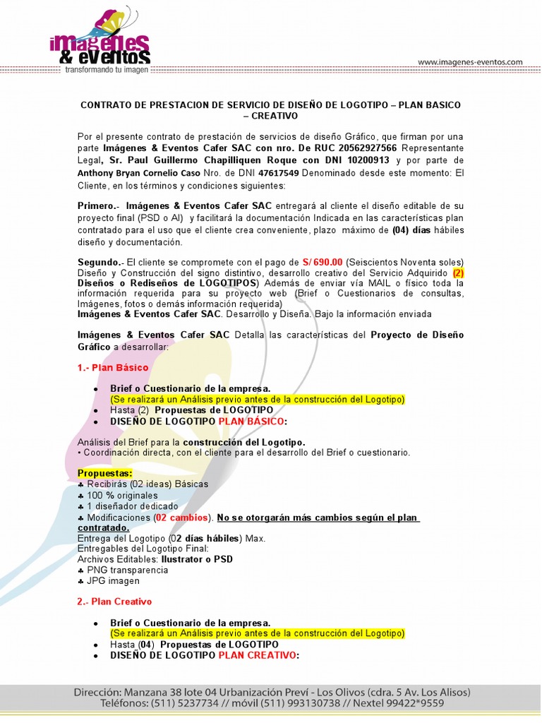 CONTRATO Logotipos | PDF | Diseño | Bancos