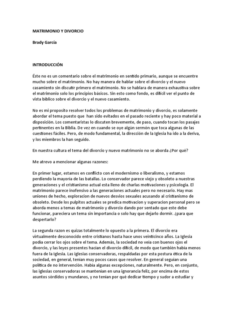 Matrimonio, Divorcio y Nuevo Matrimonio | PDF | Matrimonio | Divorcio