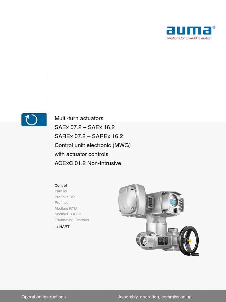 Operation Instructions - Multi-Turn - Actuators - SAEx - 07.2-SAEx - 16 ...