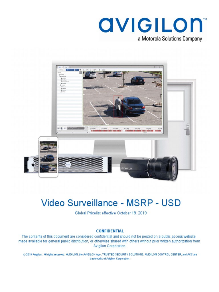 Avigilon Video Price List - October 2019 - MSRP - USD - Global | PDF ...