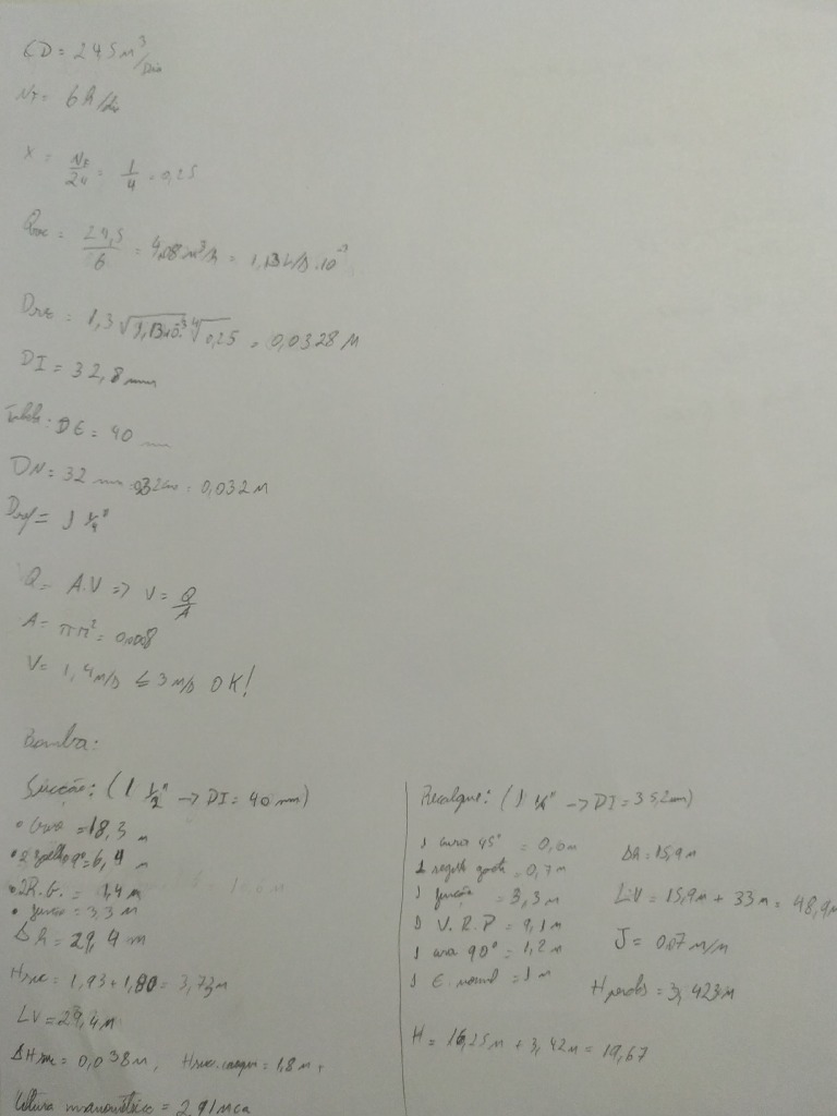 Cálculo Do Conjunto Motor-Bomba | PDF | Science & Mathematics