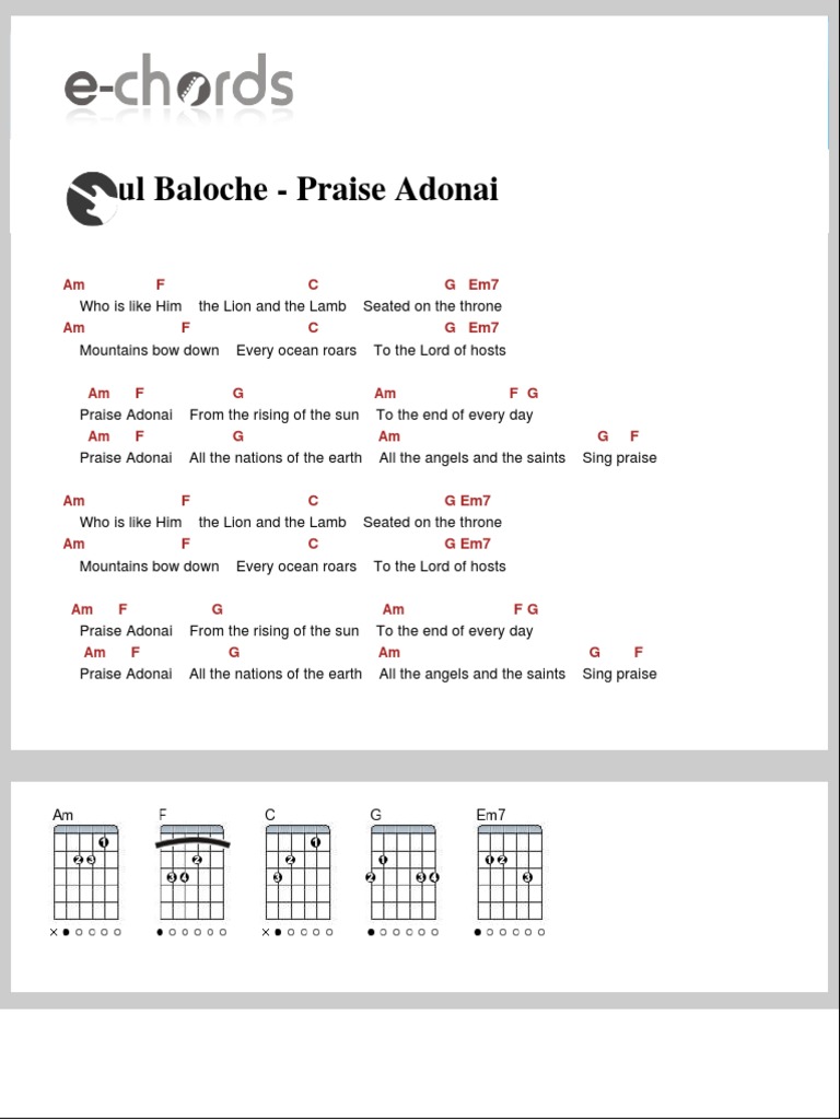 Praise Adonai Paul Baloche | PDF