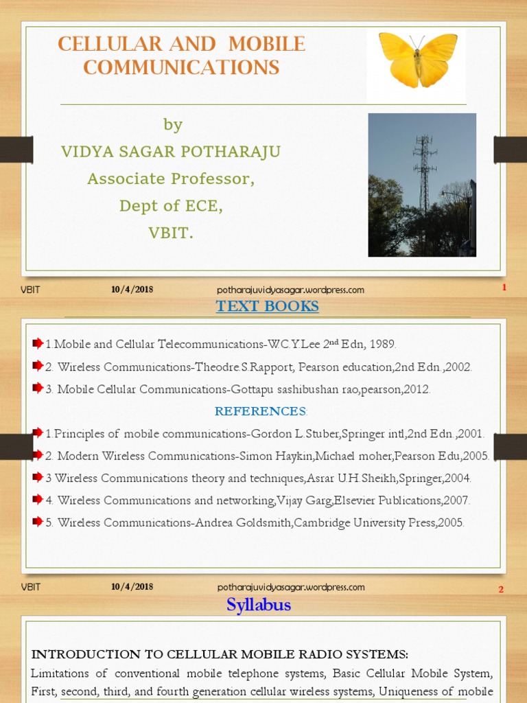 CMC Unit 1 PPT 20181 PDF | PDF | Radio Propagation | Cellular Network