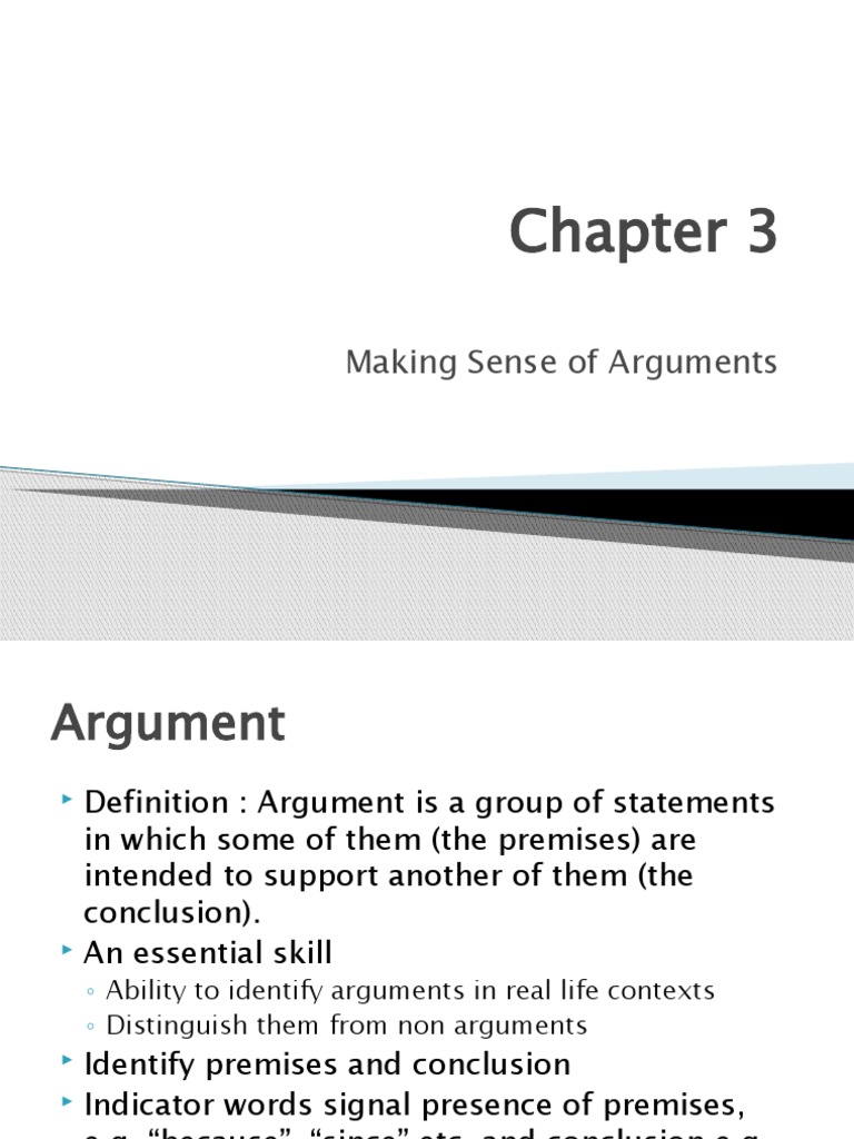 Chapter 3 | PDF | Deductive Reasoning | Argument