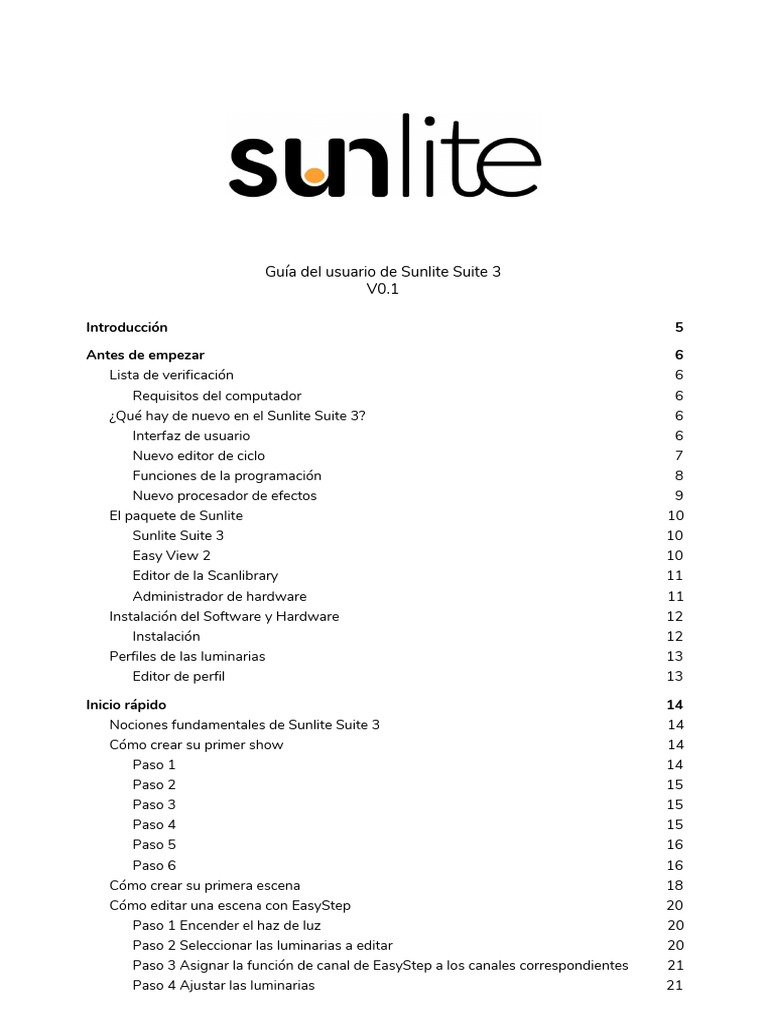 Sunlite Suite 3 Manual Es PDF | PDF | Ventana (informática) | Software