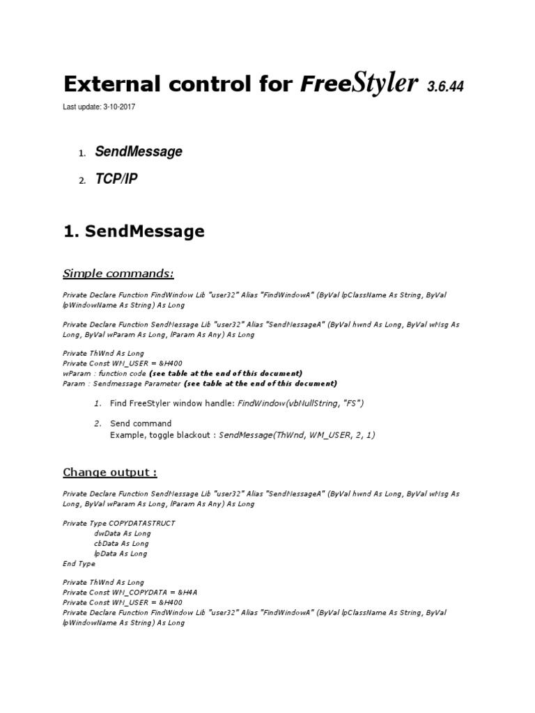 Sendmessage and TCPIP PDF | PDF | Transmission Control Protocol | String (Computer Science)