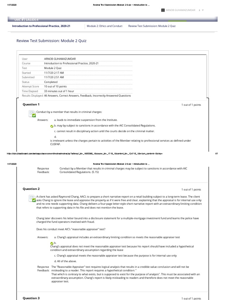 Review Test Submission - Module 2 Quiz - Introduction To .. | PDF ...