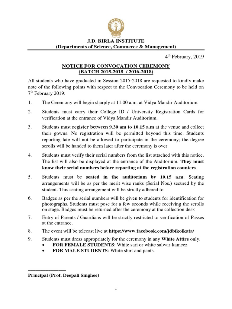 2nd Notice, Convocation 2019 | PDF