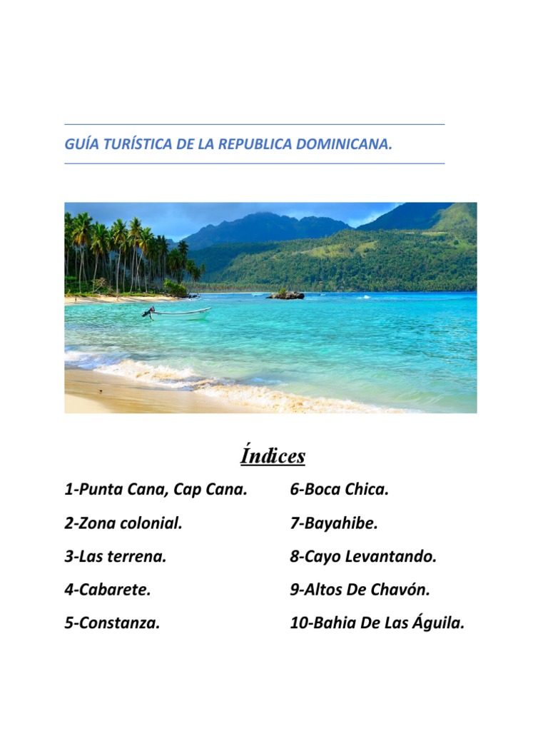 Guía Turística de La Republica Dominicana | PDF | Geografía Física ...