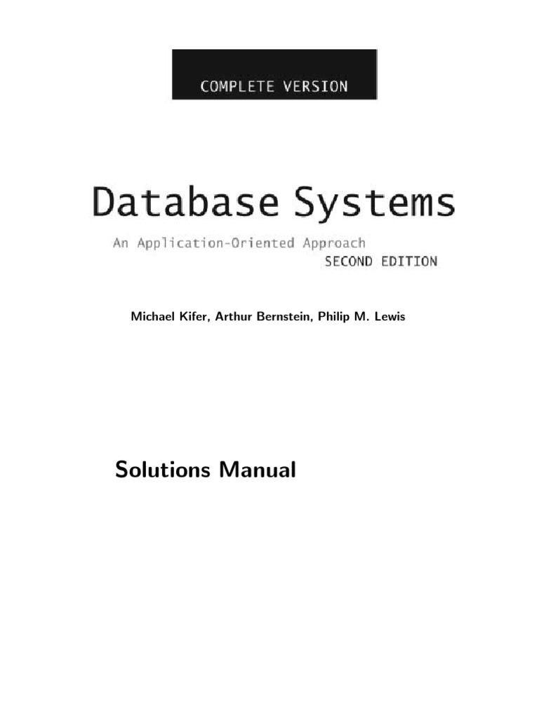 Database Systems An Application Oriented Approach Second Edi | PDF | Relational Database ...