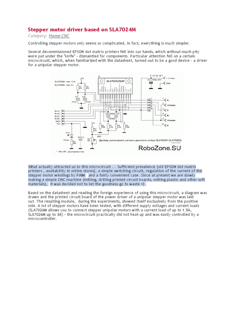 Stepper Motor Driver Based On SLA7024M | PDF