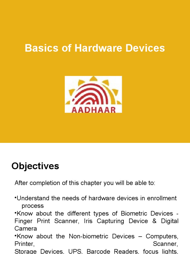 Biometric Device Overview for Aadhaar | PDF | Fingerprint | Biometrics