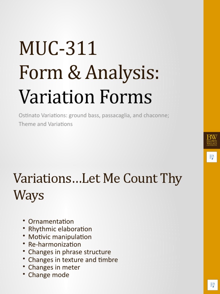 Theme and Variations Explained | PDF | Variation (Music) | Musical ...