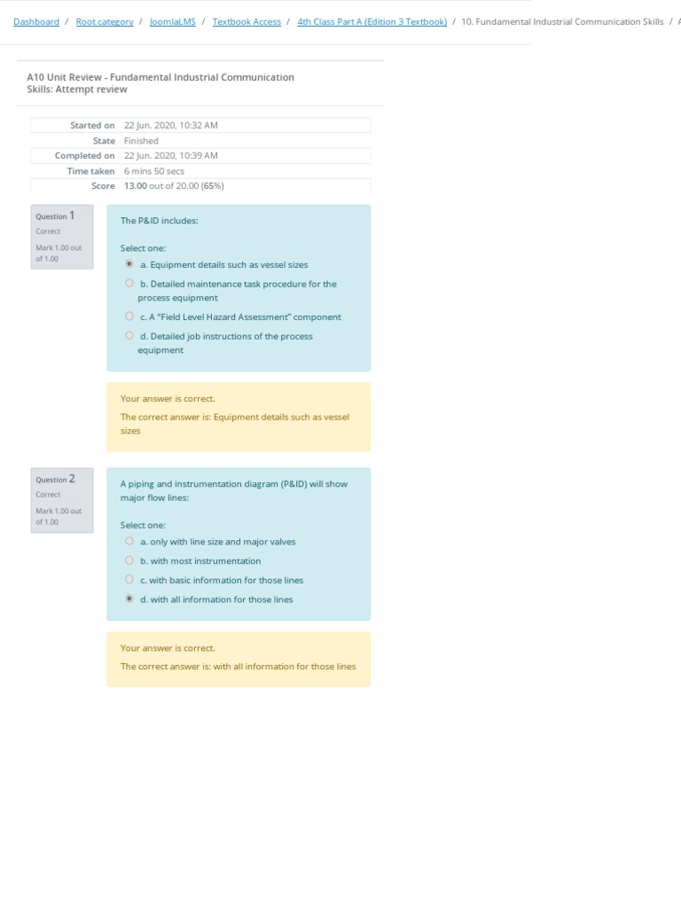Industrial Communication Skills Review | PDF | Instrumentation | Valve