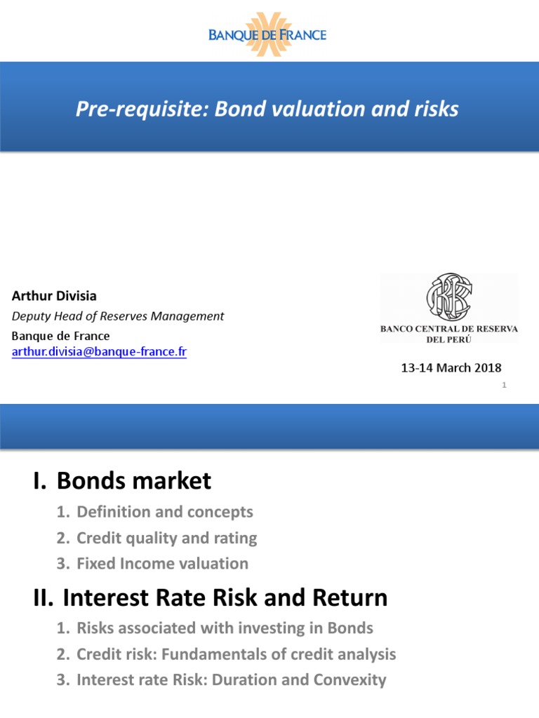 Session 1 - Bond Valuation and Risks | PDF | Bond Duration | Bonds ...