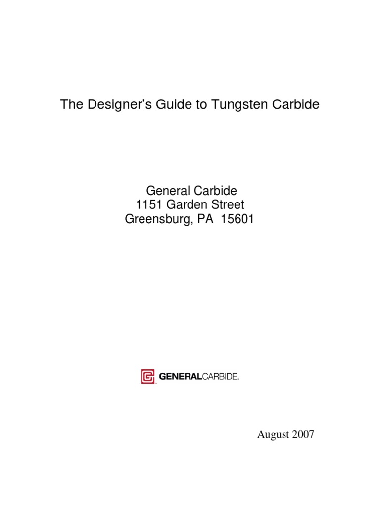 Designer's Guide to Tungsten Carbide | PDF | Strength Of Materials ...
