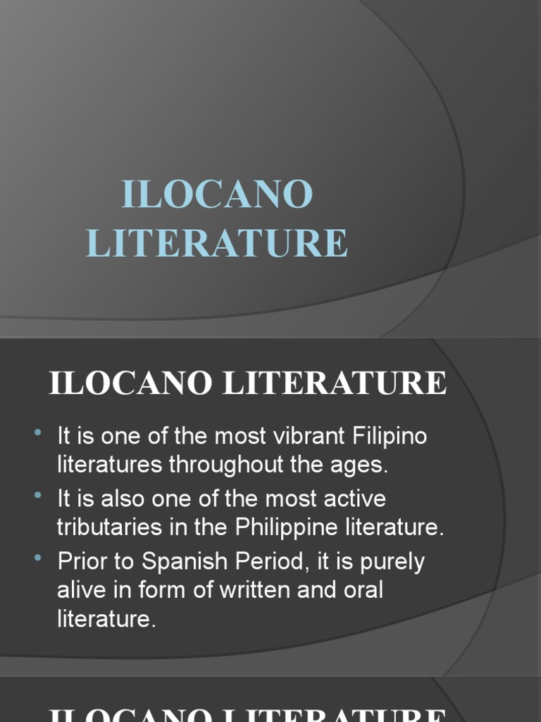Ilocano and Bicolano Literature | PDF | Writing | Poetry