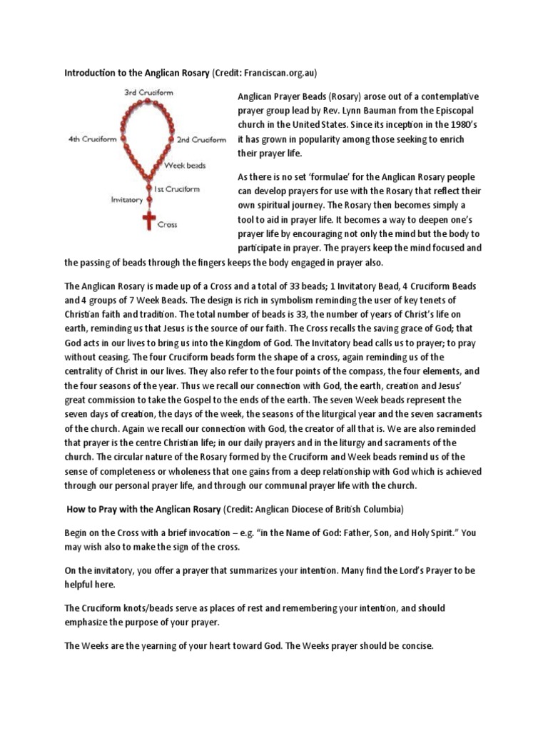 Introduction to the Anglican Rosary | PDF | Rosary | Anglicanism