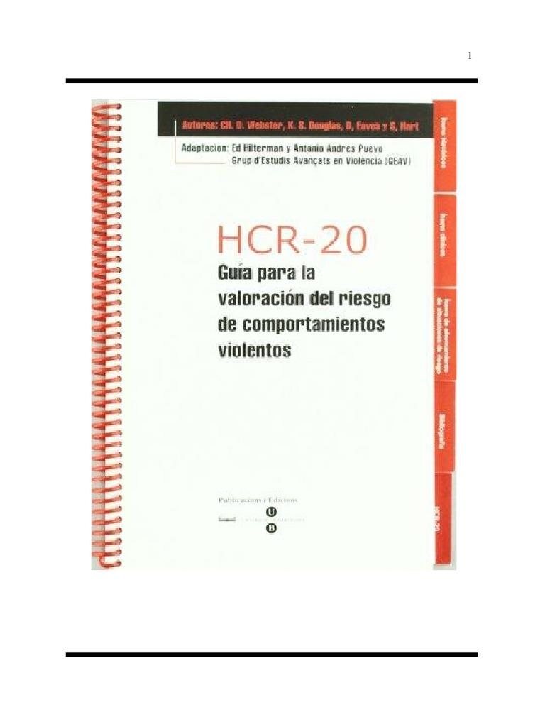 Guia HCR-20 PDF | PDF | Riesgo | Violencia