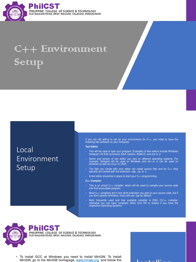 MODULE 5 Lesson 3 C++ Environment Setup | PDF | Compiler | Source Code